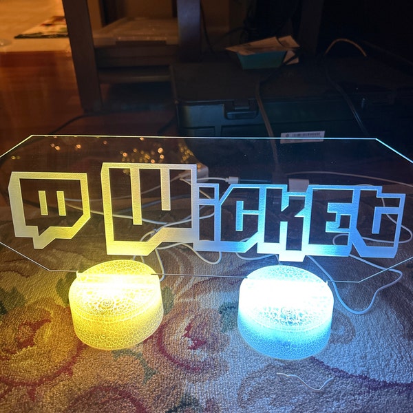 Personalized XL Gamertag Light Sign , Custom Gamer Tag Sign ...
