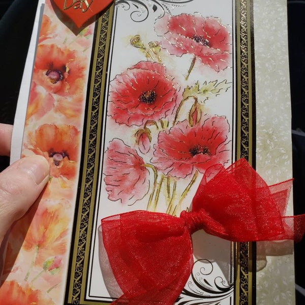 PARCHMENT Craft, Handmade Line Art Embossed Parchment BIRTHDAY Card ...