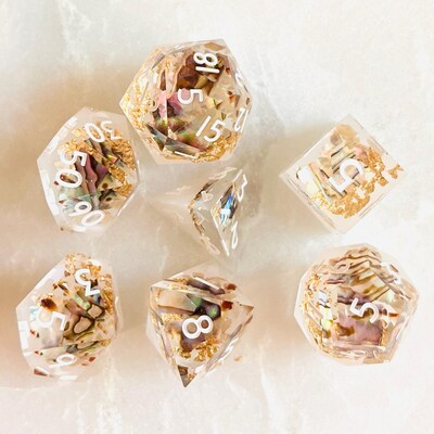 Great Wave Single Crystal D4 Hand Painted Dice, Handmade Dice, Handmade ...