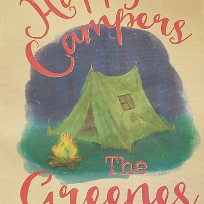 Happy Campers Tent Camping Flag, Personalized Campsite Flag, Camping ...