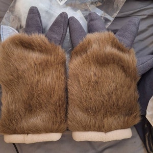Furry Custom Plush Fursuit Hand Paws Deer, Dino & Protogen 1 Pair ...
