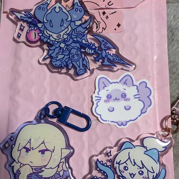 Chiikawa X FFXIV Acrylic Charms - Etsy