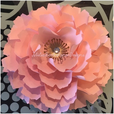 PDF, SVG Files ONLY Paper Flower Centres Template for A4 No Instruction ...