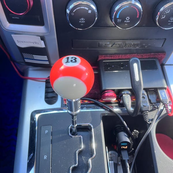 Billiard Pool Ball Shift Knob Threaded Gear Shifter Shifting Exact Fit ...