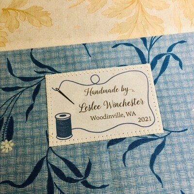 Set of 12 Sewing Labels, Iron on or Sew on Quilt Tags, Personalized ...