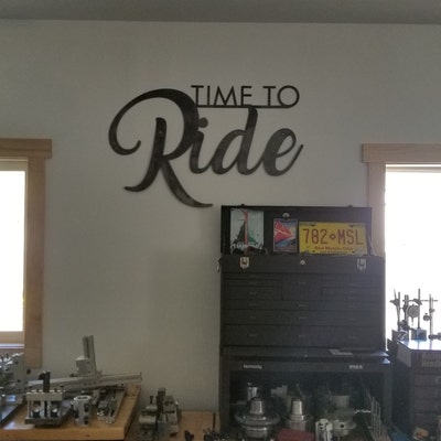 Time to Ride Home Gym Sign Work Out Exercise Biking Decor Wall Art Home ...