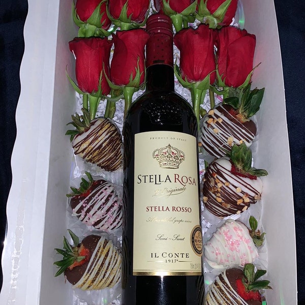 Rose and Wine Box: 20”x7”x4” (contents NOT Included, Box Only) *sold in ...