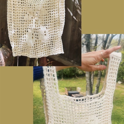 Cherries Market Bag Filet Crochet Pattern With 5 Additional Filet ...