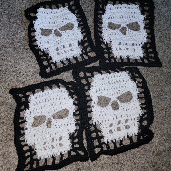 Skull Filet Square Crochet Pattern ***pattern Only*** - Etsy