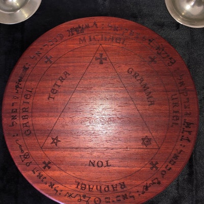 Trithemius Table of Practice 9 Engraved, Solid Wood English Archangels ...