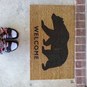Bear Doormat, Bear Door Mat, Bear Welcome Mat, Doormat, Door Mat ...