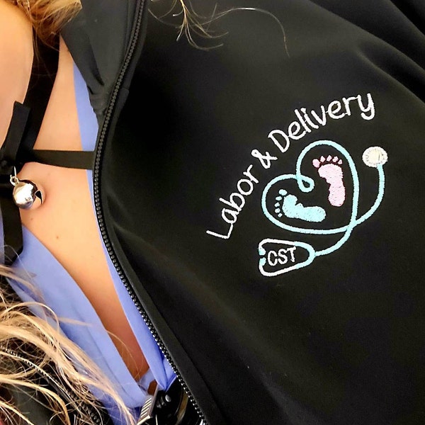 Nurse Jacket | Labor and Delivery Jacket | RN Zip Sweatshirt | Nurse ...