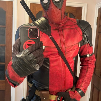 Deadpool Halfshell Costume Cosplay Mask With Screen Printed Fabric and ...