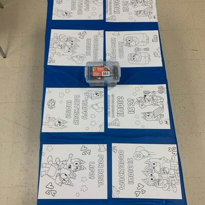 Blue Themed Food Tent Card Hammerbarn Pizza and Sausages: Digital ...