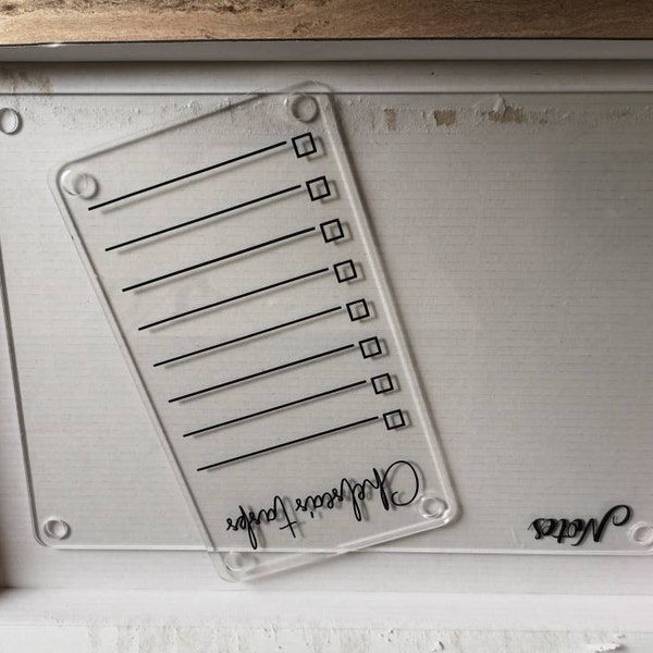 Acrylic Wall Calendar Menu Plan Family Command Centre - Etsy