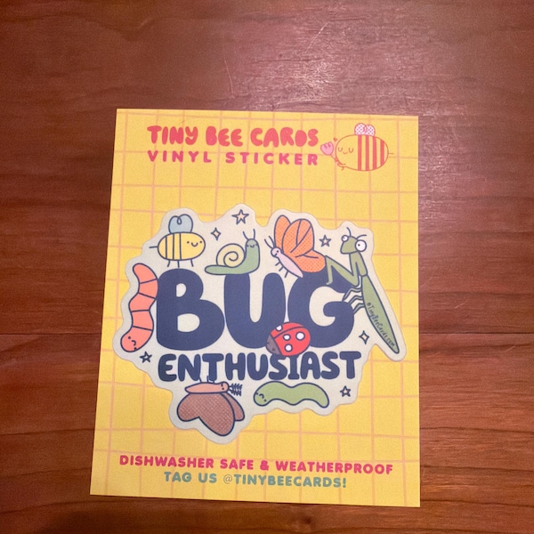 Bug Enthusiast Vinyl Sticker, Cute Insect Decal - Etsy