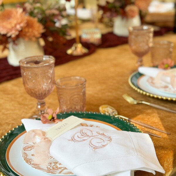 Hand Torn Place Cards and Chiffon Ribbon, Deckle Edge Place Cards With ...