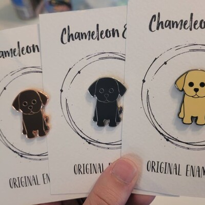 Black Labrador Puppy Enamel Pin Badge - Etsy