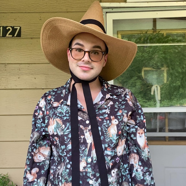 The New Straw Beach Witch Hat Brown Black - Etsy