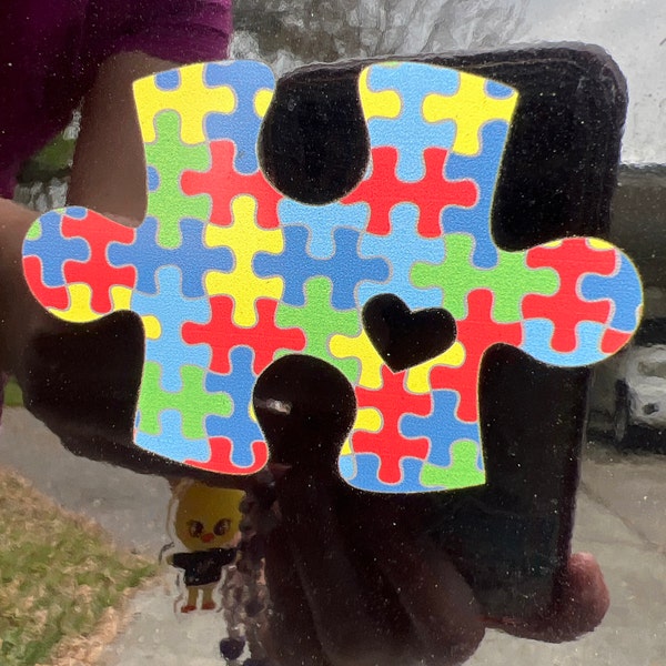 Puzzle Piece Decal, Autism Awareness Decal, Autism Puzzle Piece Decal ...