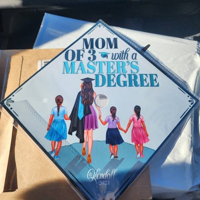 Custom Mommy Did It Graduation Cap Topper, Personalized Mom and Child ...
