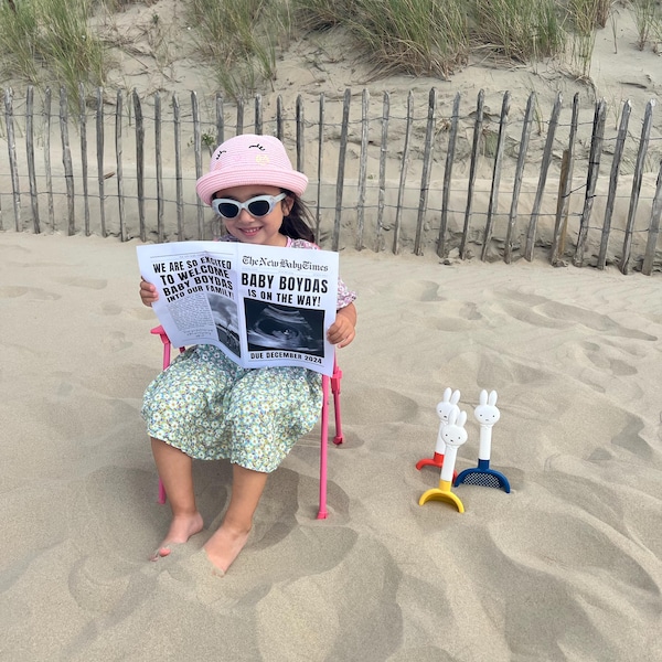 Pregnancy Announcement With Newspaper, News Tabloid Template for Baby ...