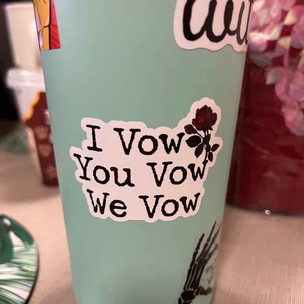 I Vow.you Vow.we Vow.sticker, Kindle Stickers, Waterproof Sticker, Book ...