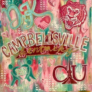 Custom Painted College Canvas - Etsy