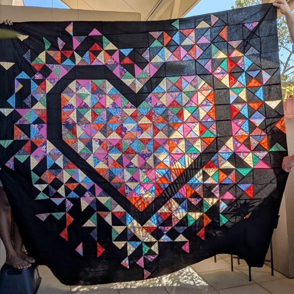 PDF Exploding Heart Quilt Pattern Digital Download by Slice of Pi ...