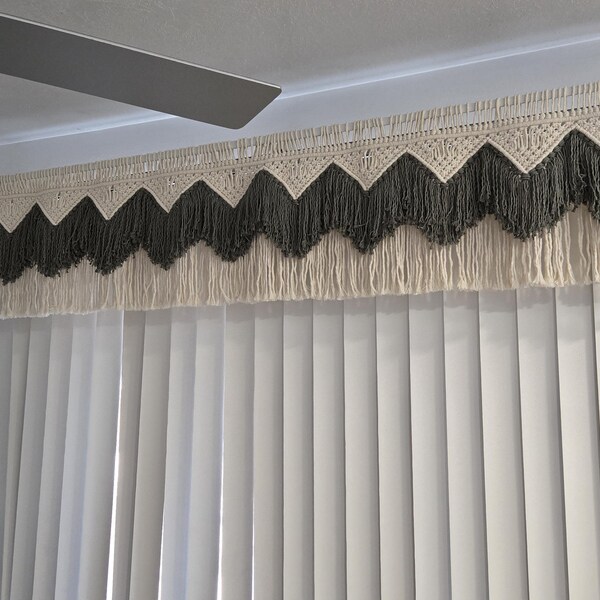 Macrame Window Valance, Wall Hanging, Bead Curtain - Etsy