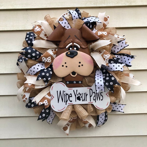 Snippy the Dog Wreath Attachment, Dog Lover/pet, Dog Wreath ...