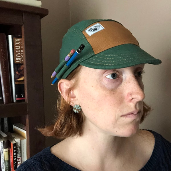 Handmade 6 Panel Hat, Triangle Front Baseball Cap, Waxed Canvas Camp ...