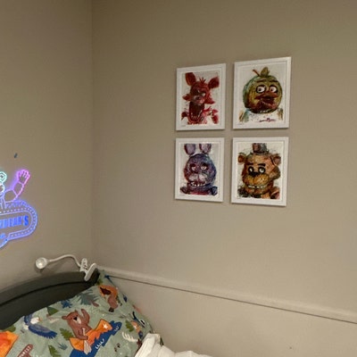 Five Nights at Freddy's Ballpoint Pen Print Set, Video Game Art, FNAF ...