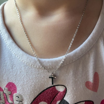 Small Cross Necklace, Dainty Cross Necklace, Cute Cross Necklace, Gold ...