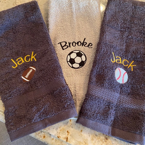 Personalized Football Player Sweat Towel, Gym Towel, Personalized Towel ...