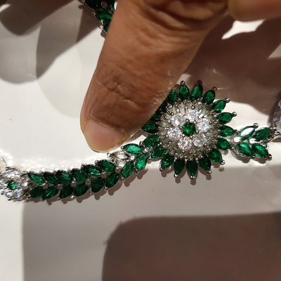 Premium Quality Tyani Inspired Kundan Necklace Set/ Uncut Real Polki ...