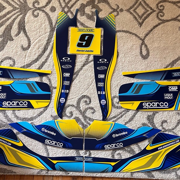 Tony Kart Graphics Kit for a OTK M7 Go Kart | Very Thick Decals - Etsy