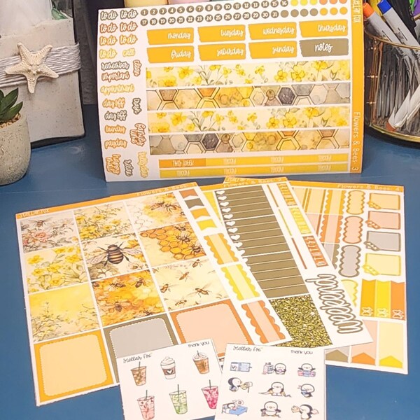 Summer Monthly Planner Sticker Kit Erin Condren Classic Happy Planner ...