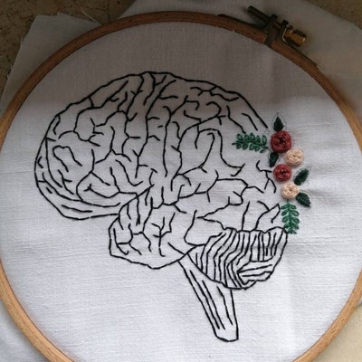 Anatomical Brain Embroidery PDF Pattern Download - Etsy