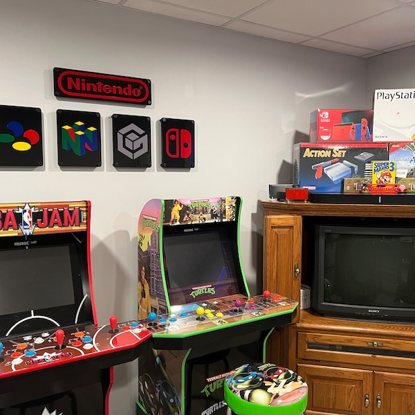 Nintendo Logo Wall Plaque - Layered, Sign, Decor, Super Mario, Zelda ...