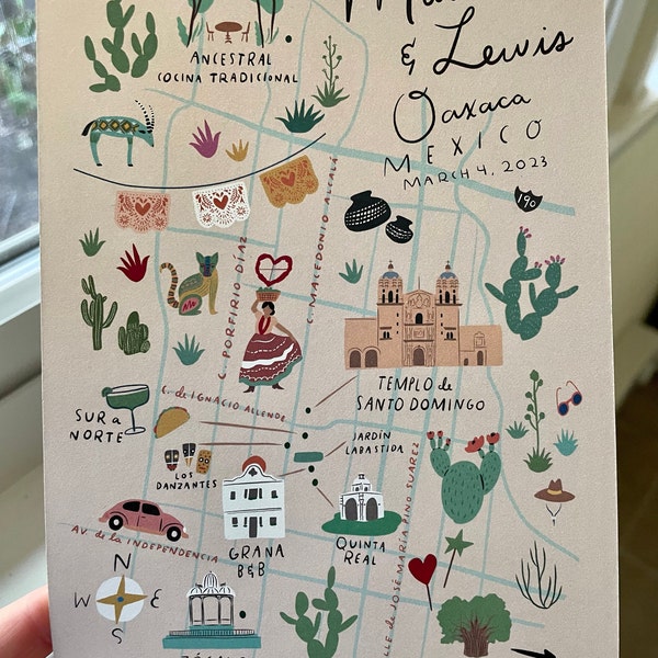 Custom Wedding Invitation Map, Save the Date, Welcome Map, Itinerary ...