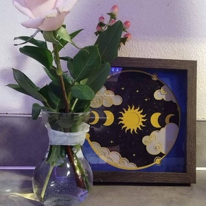 3D Love Roses Shadow Box, Valentines Day Shadow Box, Layered Paper Art ...