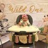 Baseball Highchair High Chair Banner First 1st One Birthday Party Cake ...