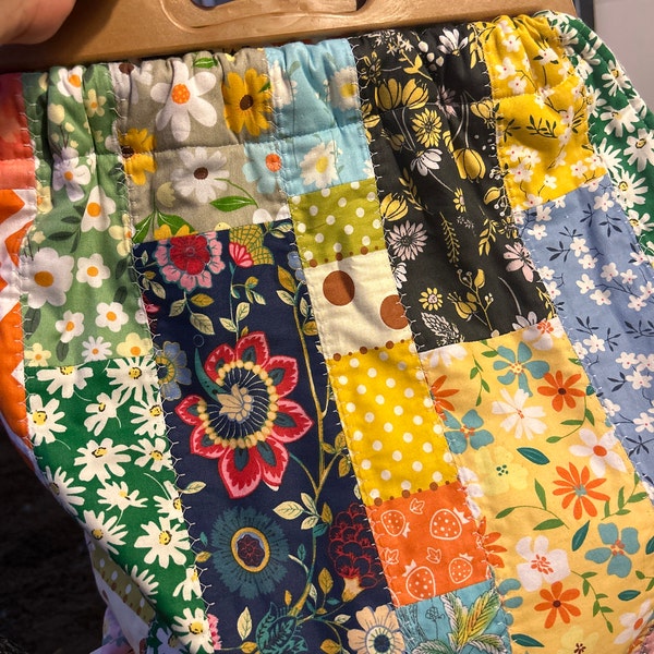 Jigsaw Quilt.patchwork Quilt.handmade Bright Quilt.jig Saw Quilt. Scrap ...