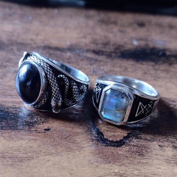 Sigil of Lucifer Ring,labadorite Ring,lucifer Series Sterling Silver ...