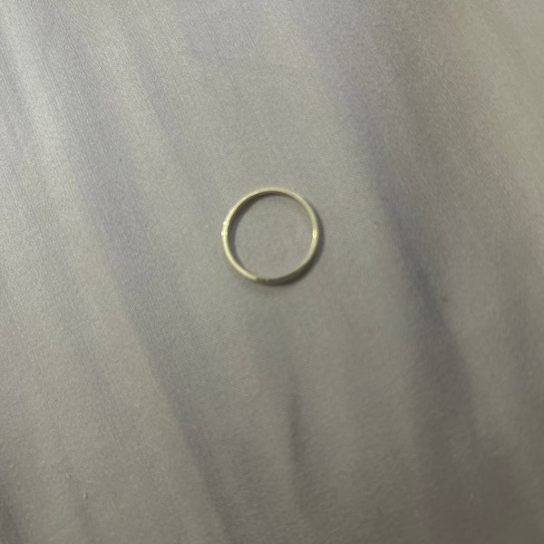 Buy 14k Solid Gold 1mm Thin Wedding Band / Minimalist Wedding Ring for ...