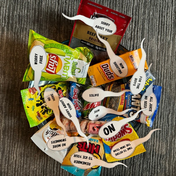 Vasectomy Care Package Template, Vasectomy Gift Basket, Vasectomy Sperm ...