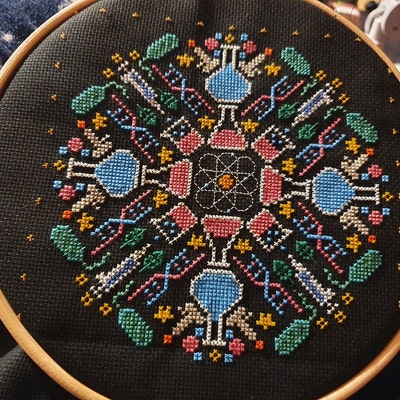 Science & Chemistry Mandala Cross Stitch Pattern - Etsy