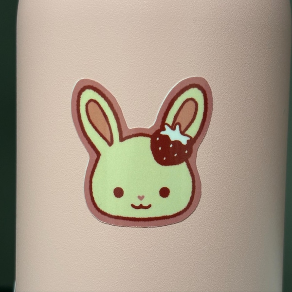 Strawberry Buddy Vinyl Sticker | Waterproof, Cute Stickers, Laptop ...