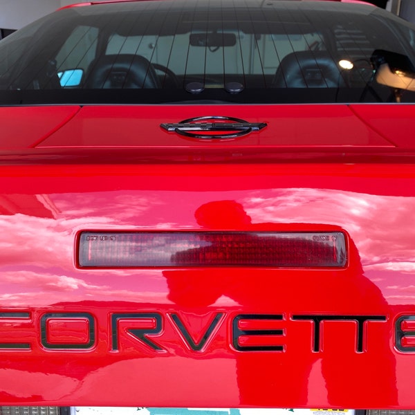 Glossy Black Front & Rear Bumper Letters for Corvette C4 1991-1996 ABS ...